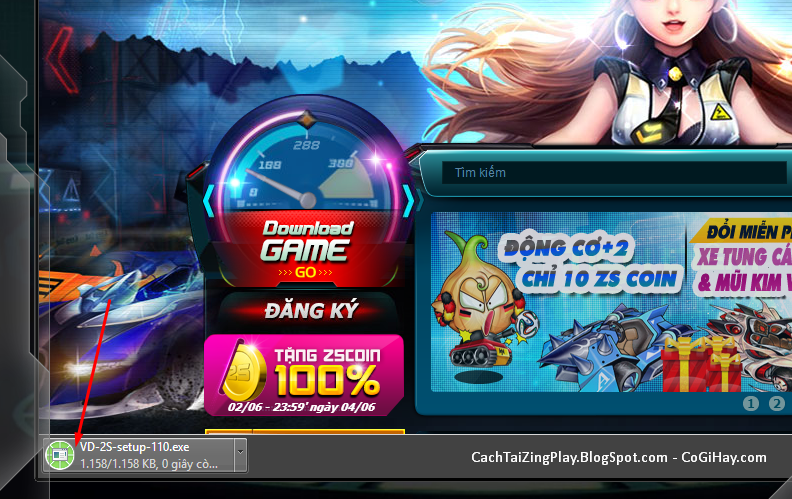 Hướng dẫn Tải Zing Speed - Download game đua xe Zing Speed online